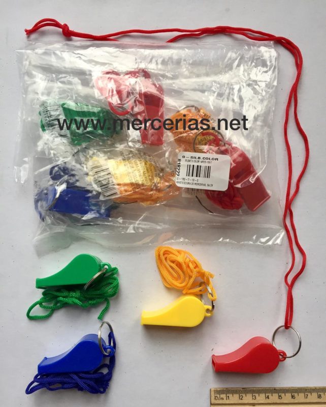 Silbato Color 10pzs #7017 - Merceria en Linea